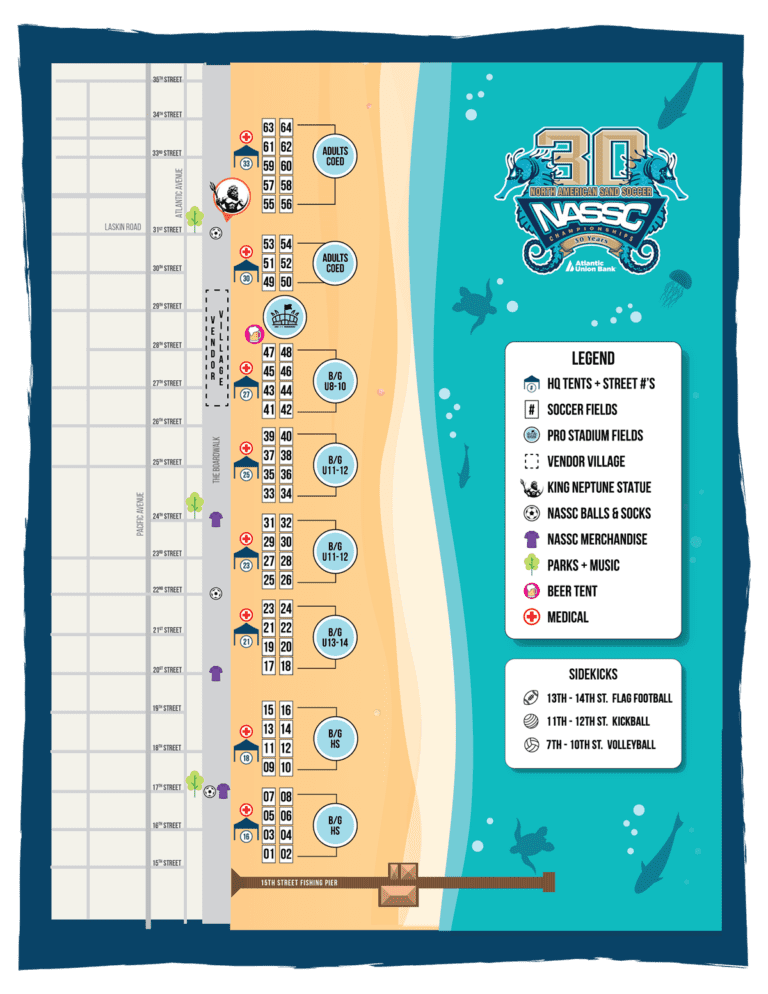 Explore NASSC 2023 Fields Map: Your Guide to Soccer on the Sand